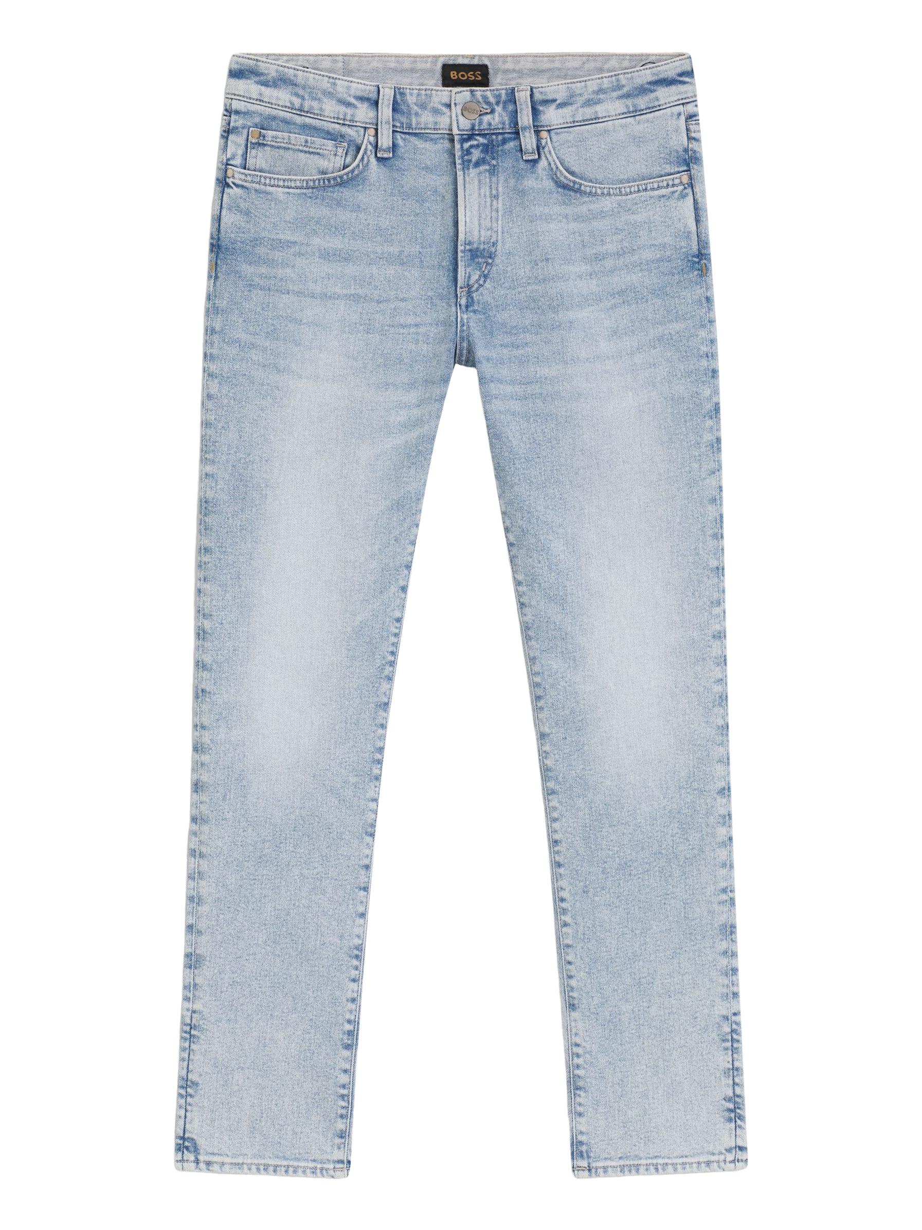 BOSS BOSS Slim-Fit Jeans in Silk-Blend Denim